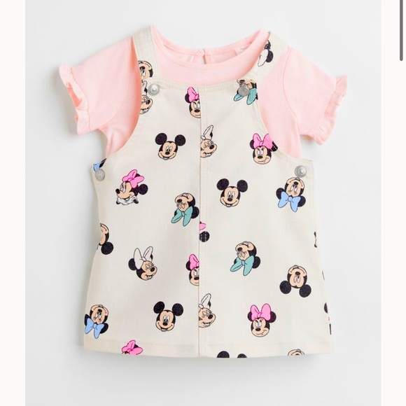 H&M | Matching Sets | Disney Hm Baby 9 Months Overall Dress And Shirt ...